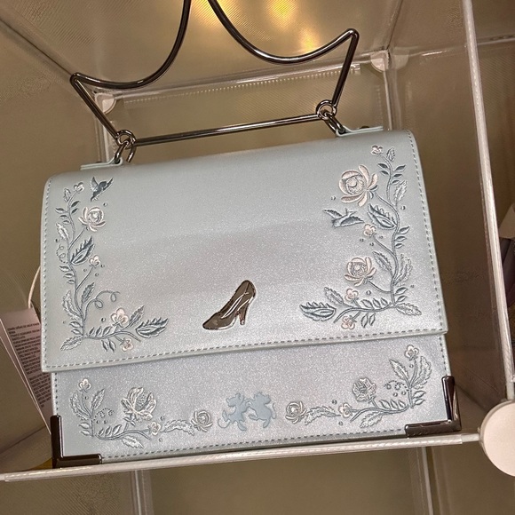Loungefly | Bags | Loungefly Cinderella Light Blue Floral Shoulder Bag ...